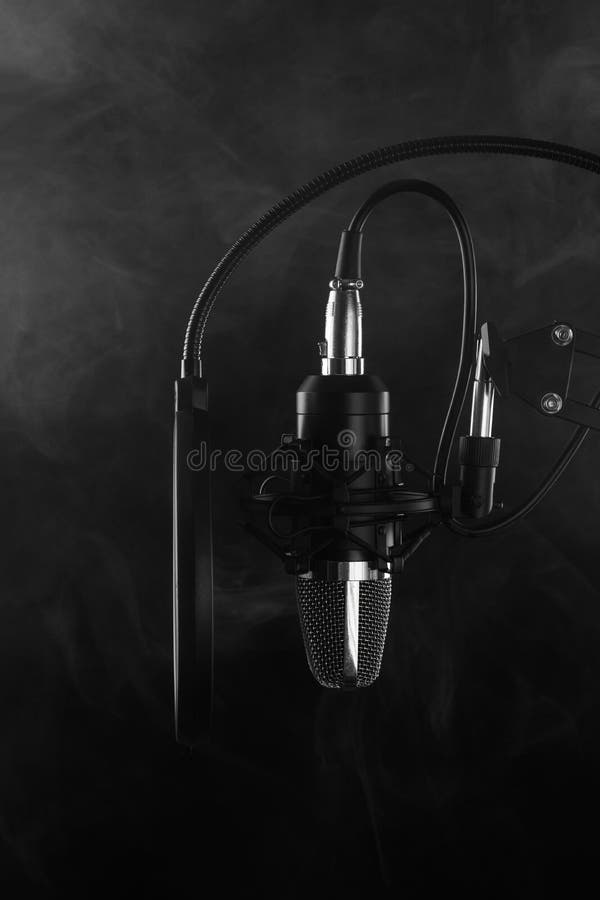 Frame of the Microphone with Cord Stock Image - Image of mike, concert ...