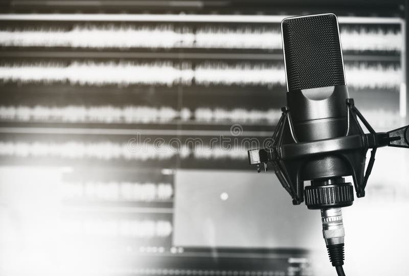 Professional Microphone in a Recording Studio Stock Image - Image of ...