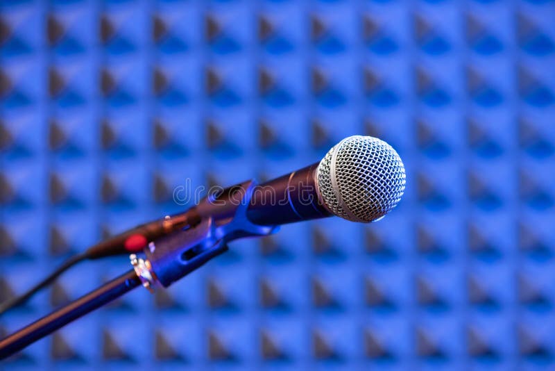 Professional Microphone in Recording Studio Stock Photo - Image of ...