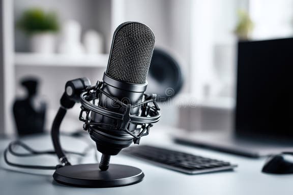 Professional Microphone Setup in a Modern Recording Studio Environment ...