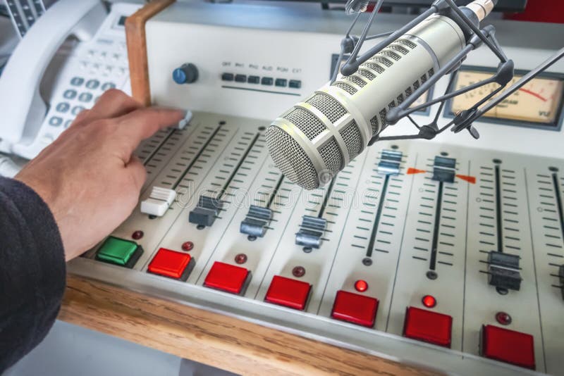 Professional Microphone and Sound Mixer Stock Photo - Image of ...