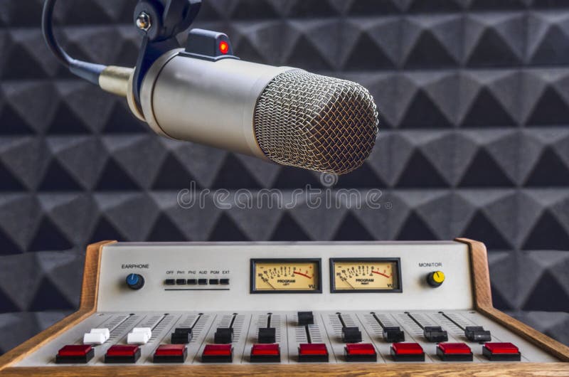 Professional Microphone and Sound Mixer Stock Photo - Image of ...