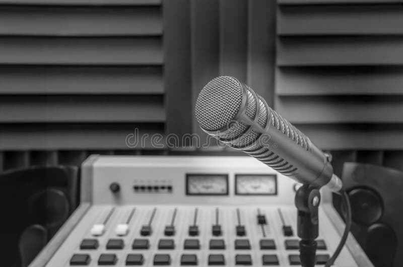Professional Microphone and Sound Mixer Stock Photo - Image of ...