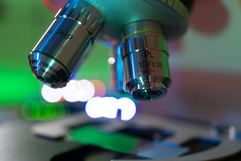 Professional Microscope in Biological Laboratory Stock Photo - Image of ...
