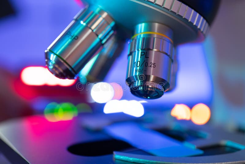 Professional Microscope in Biological Laboratory Stock Photo - Image of ...