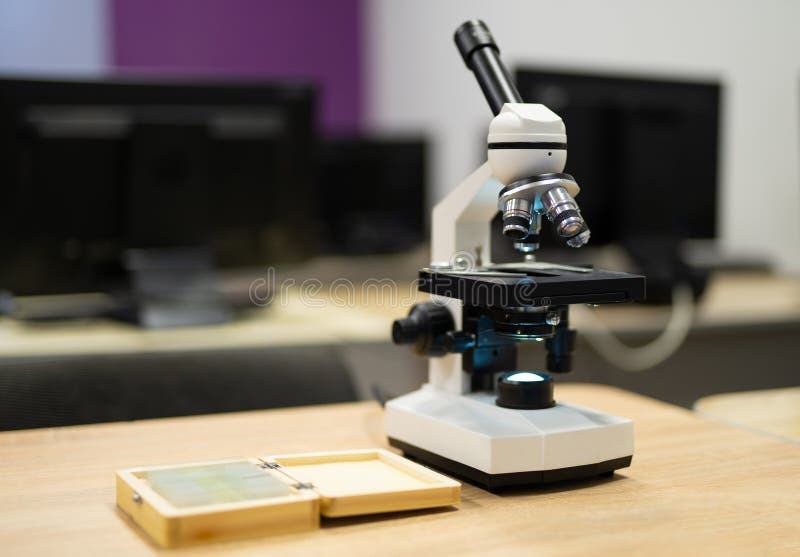 Professional Microscope in a School Laboratory for the Study of Cells ...
