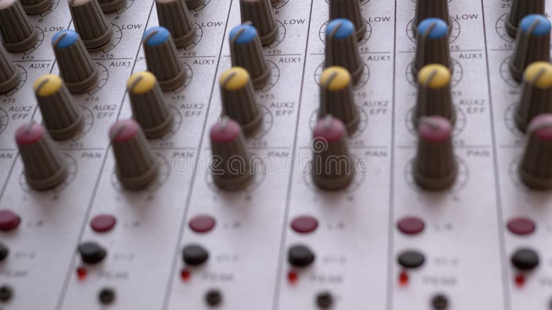 Professional Mixer with Digital Audio System, Buttons, Sliders Sound ...