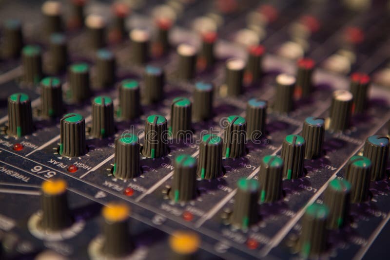Professional Mixing Console for Audio Recording. Stock Image - Image of ...
