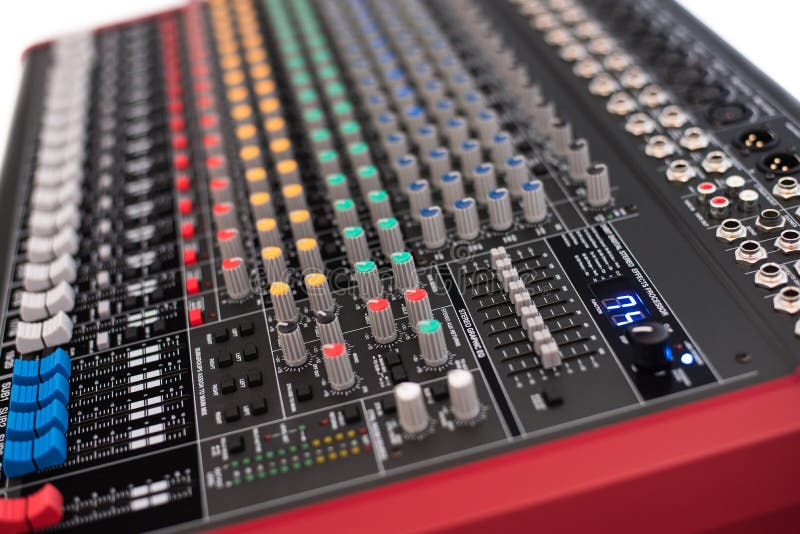 Professional Mixing Console Stock Photo - Image of audio, button: 56509434