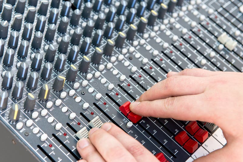 Professional Mixing Console in Studio Stock Photo - Image of ...