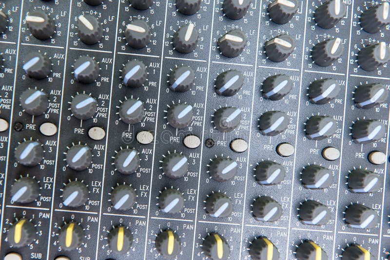 Professional Mixing Console in Studio. Stock Image - Image of control ...