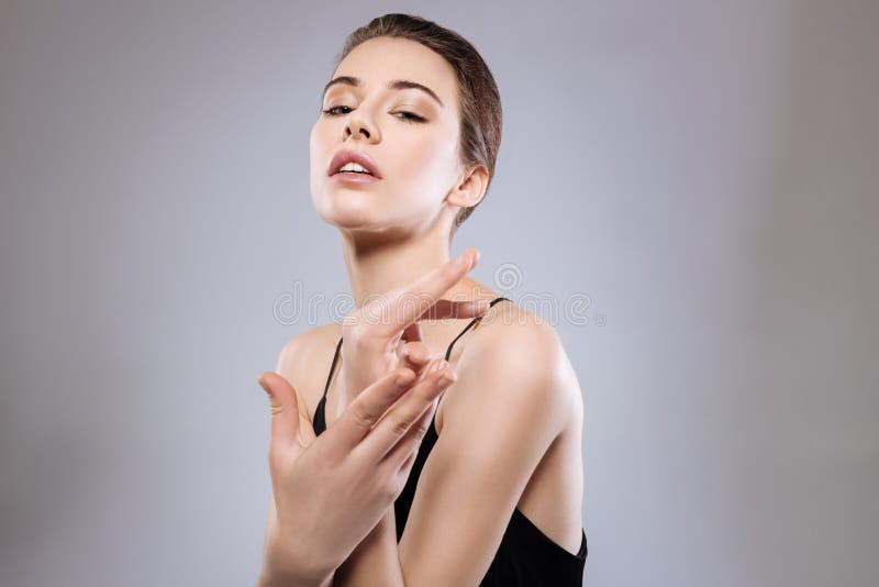 Professional Model Demonstrating Her Hands Stock Image - Image of ... Professional Model Demonstrating Her Hands Stock Image - Image of ...