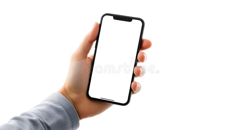 Professional and Modern Blank White Screen Phone Mockup Stock ...