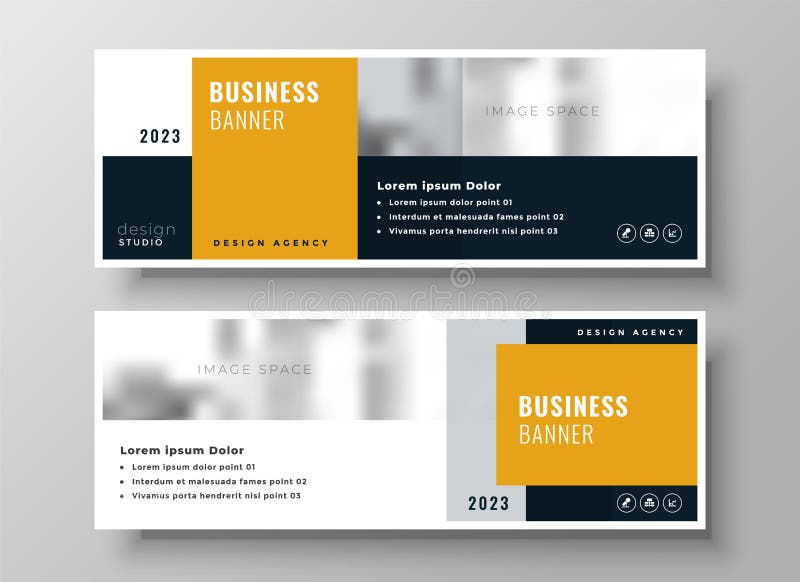 Professional Modern Business Banners Presentation Template Design Stock ...