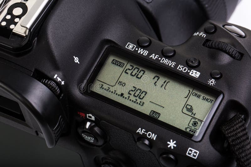 Professional Modern DSLR Camera Stock Image - Image of service ...