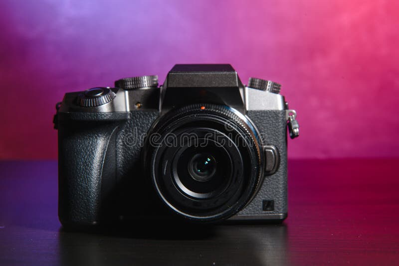 Professional Modern DSLR Camera .Digital Modern Photo Camera Stock ...