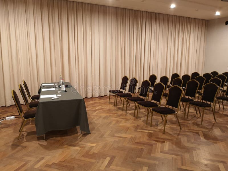 Professional and Modern Empty Meeting Room Stock Image - Image of event ...