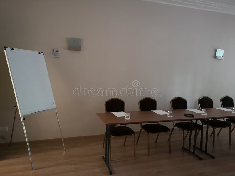 Professional and Modern Empty Meeting Room Stock Photo - Image of ...