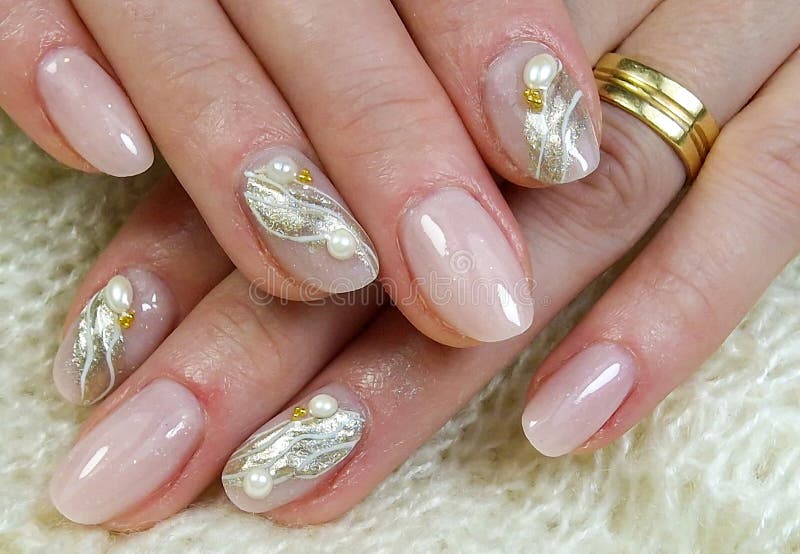 A Professional Modern Gel Manicure Stock Image - Image of fashionable ...