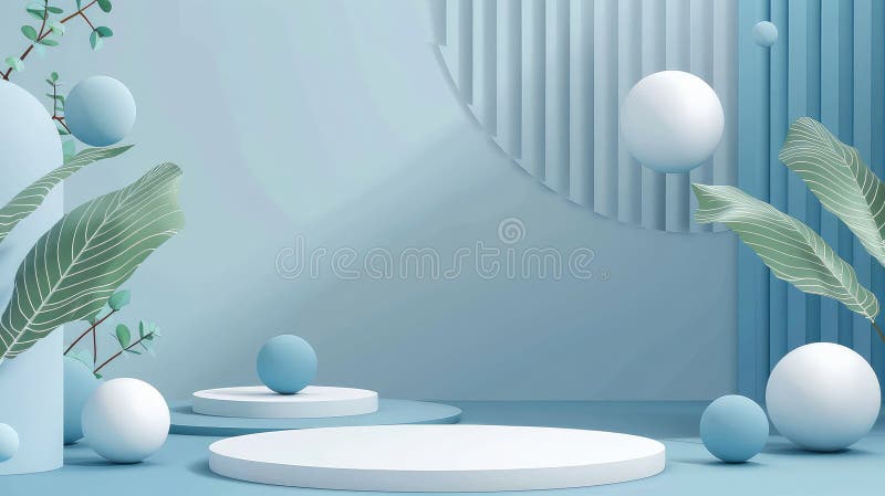 Professional Modern Layout Template with Podium Background, Ideal for ...