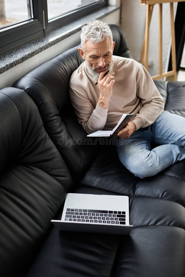 Professional in a Modern Office Reflecting Stock Photo - Image of ...