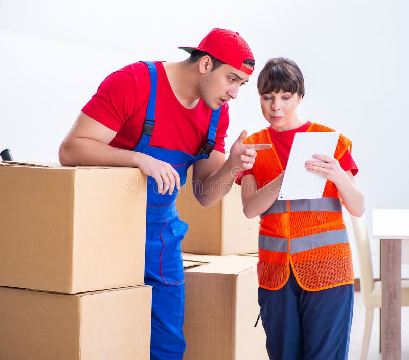 Professional Movers Doing Home Relocation Stock Photo - Image of ...