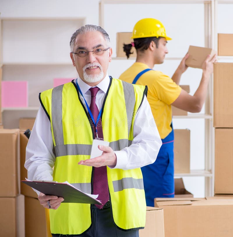 Professional Movers Doing Home Relocation Stock Image - Image of ...