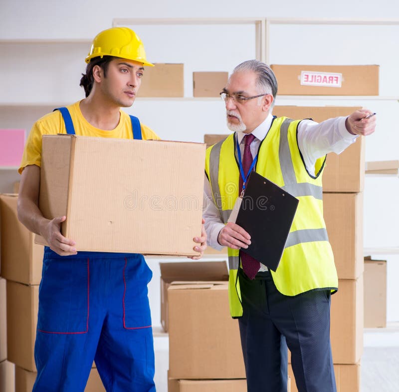 Professional Movers Doing Home Relocation Stock Photo - Image of ...