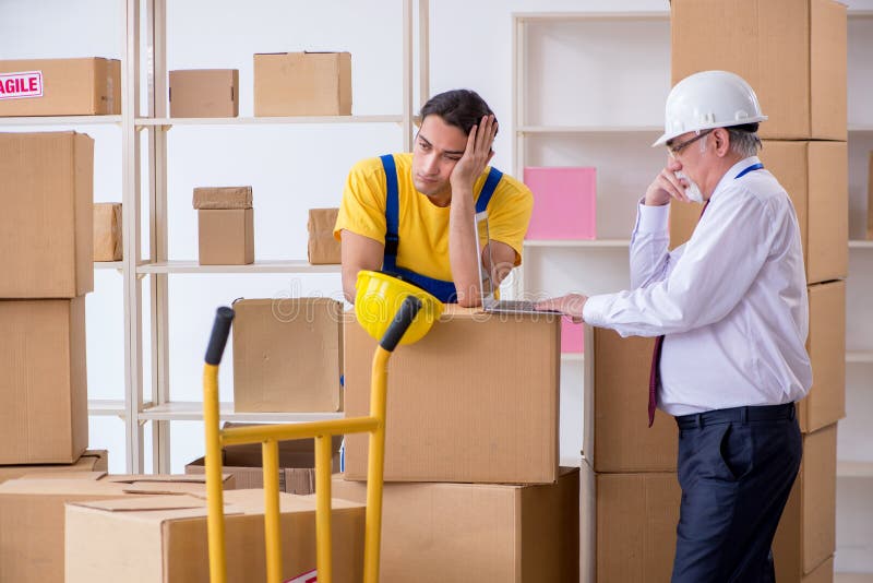 Professional Movers Doing Home Relocation Stock Photo - Image of depot ...