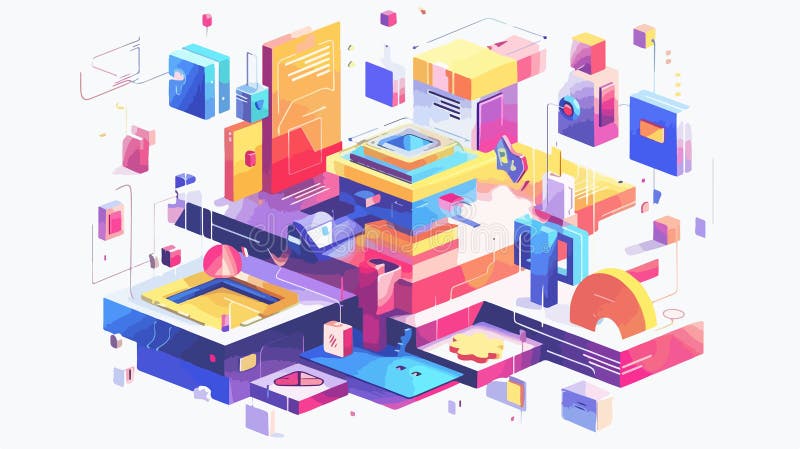 Professional Multi-Platform Software Coding for Responsive Apps Stock Vector - Illustration of ...