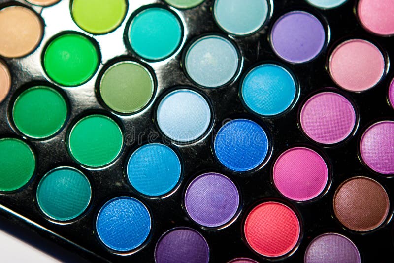 Professional Multicolor Eyeshadow Pale Stock Photo - Image of close ...