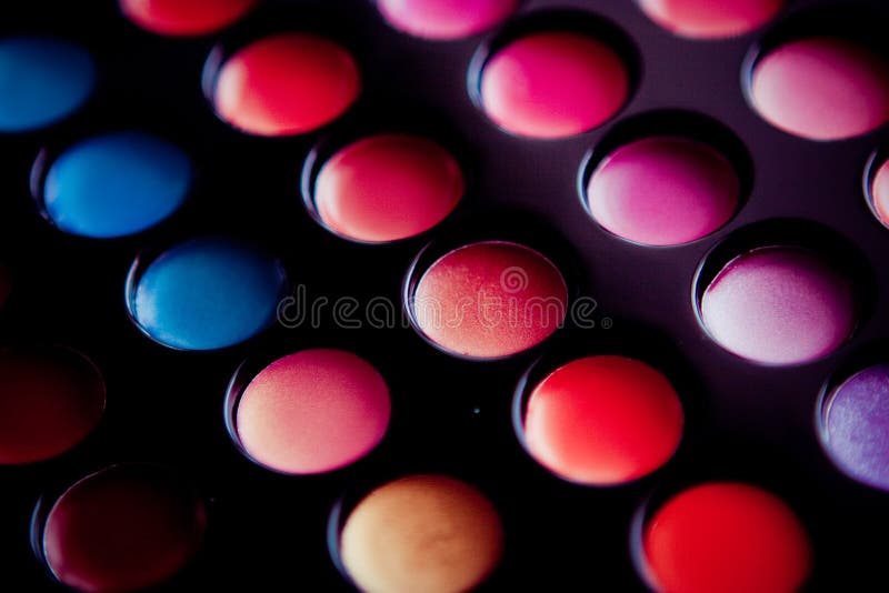 Professional Multicolor Eyeshadow Pale Stock Image - Image of colorful ...