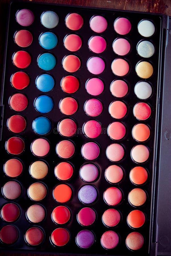 Professional Multicolor Eyeshadow Pale Stock Photo - Image of objects ...