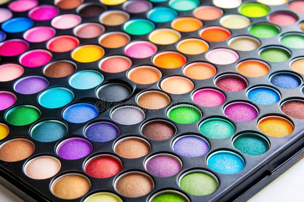 Professional Multicolor Eyeshadow Palette Set Stock Illustration ...