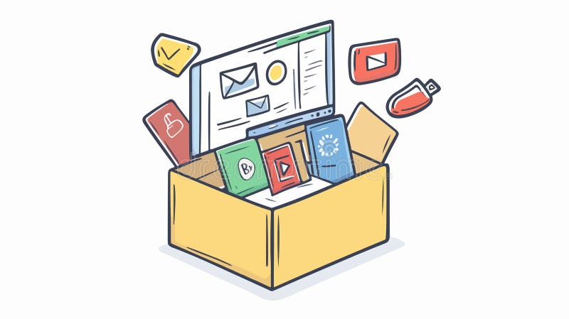 Professional Multimedia Content Elements in Box - SCORM Icon Stock ...