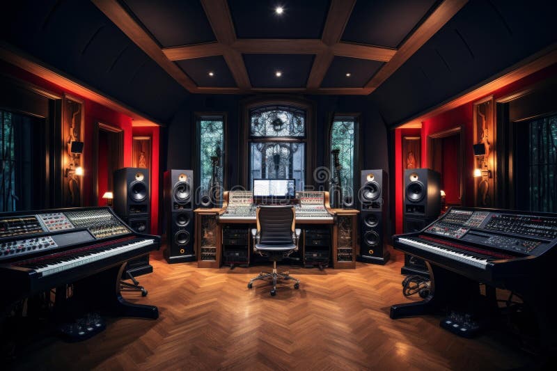 Professional Music Record Studio. Generate Ai Stock Image - Image of ...