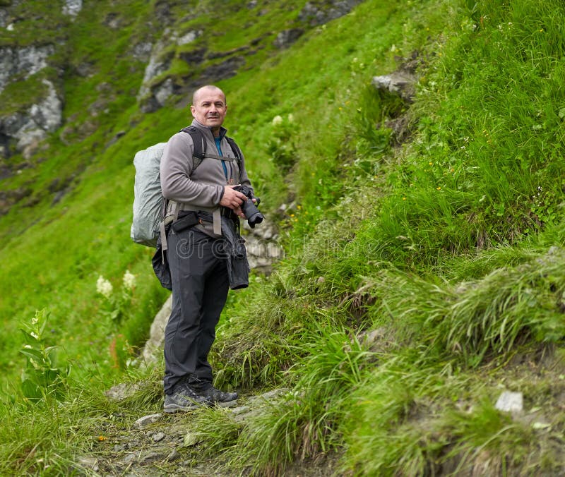 Professional Nature Photographer Shooting in the Highlands Stock Photo ...