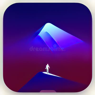 Professional Network Service Software App Icon. Generative AI. Stock ...