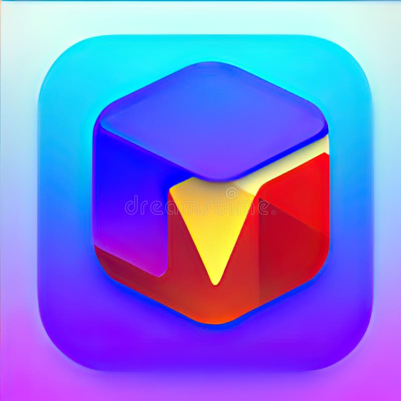 Professional Network Service Software App Icon. Generative AI. Stock ...