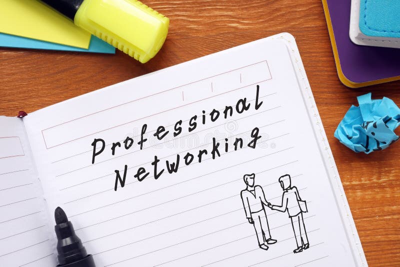 Professional Networking Inscription on the Sheet Stock Image - Image of ...