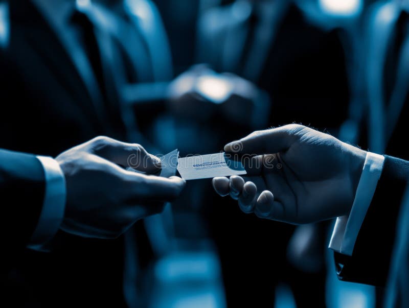 Professional Networking in a Modern Business Setting. Hands Exchanging ...