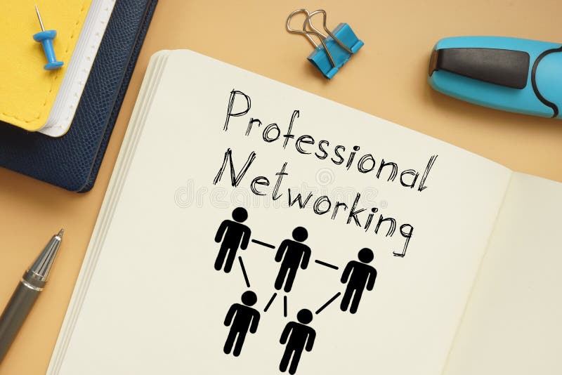 Professional Networking is Shown on the Business Photo Using the Text ...