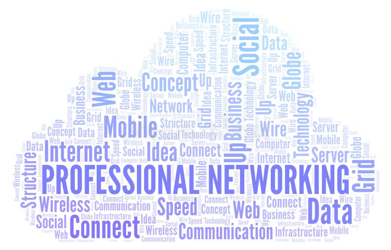 Professional Networking Word Cloud Stock Illustration - Illustration of ...