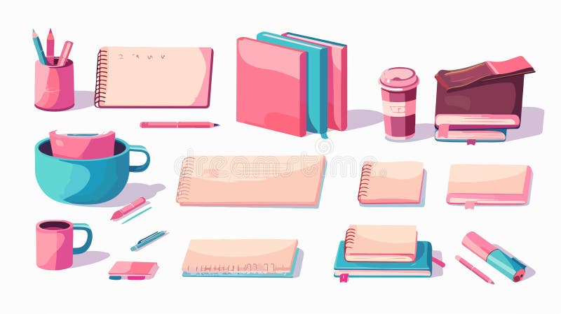 Professional Notebook with Pen, Paper Sheets, and Notes for Work Stock ...