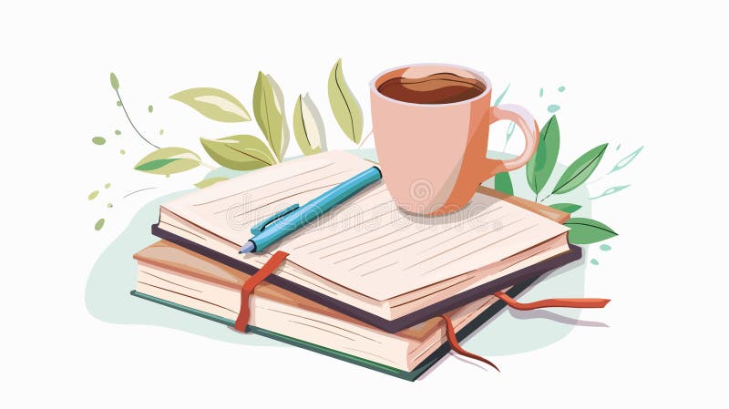 Professional Notebook with Pen, Paper Sheets, and Notes for Work Stock ...