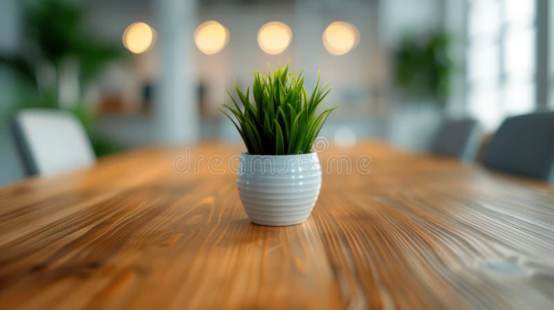 Professional Office Backdrop Image, Modern Workspace with Wooden Table ...