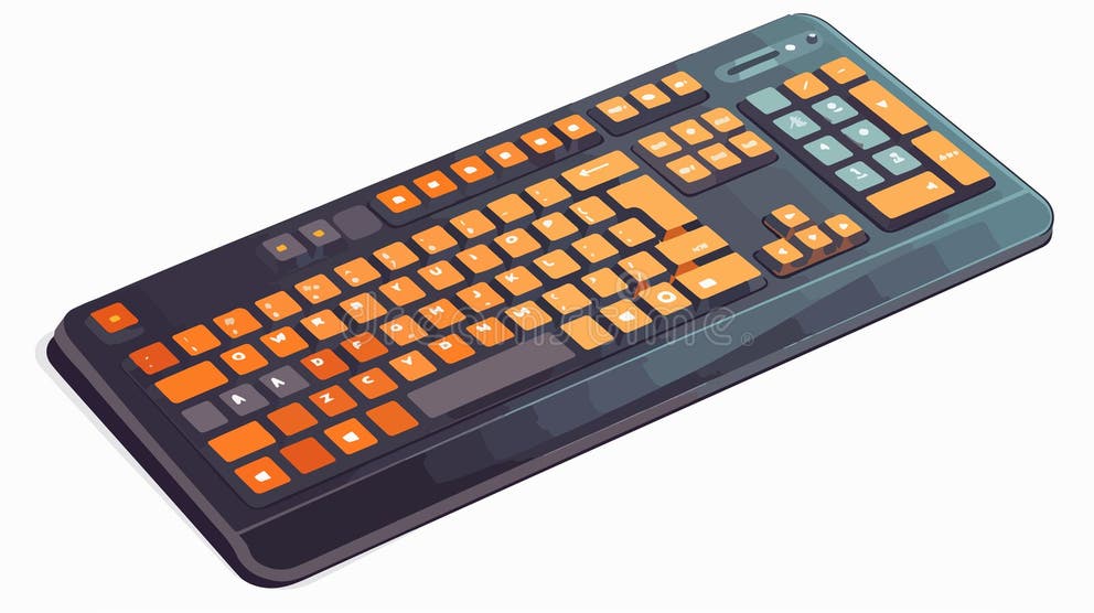 Professional Office Desktop Computer Keyboard for Business Stock Vector ...