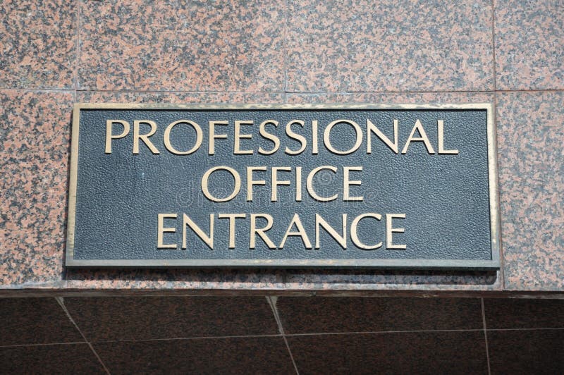 Professional Office Entrance Stock Photo - Image of direction ...