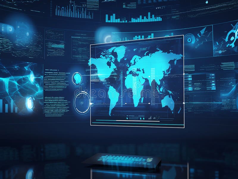 Professional Office for Work with Large Windows Stock Image - Image of ...