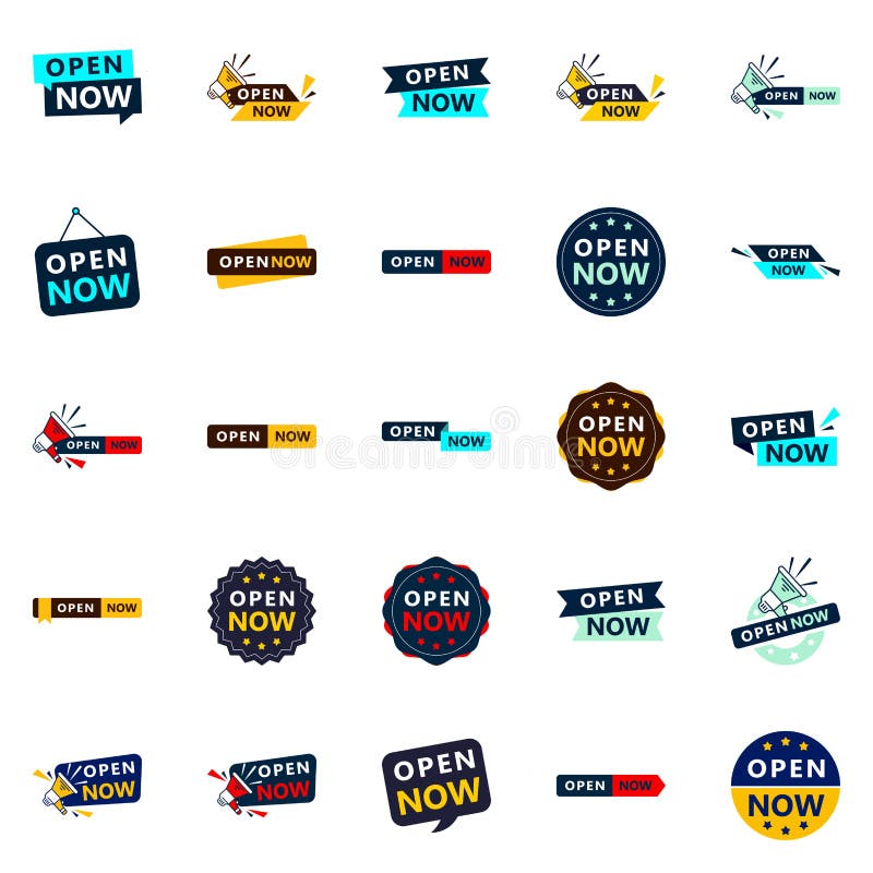 25 Professional Open Now Banners for Your Store or Business Stock ...